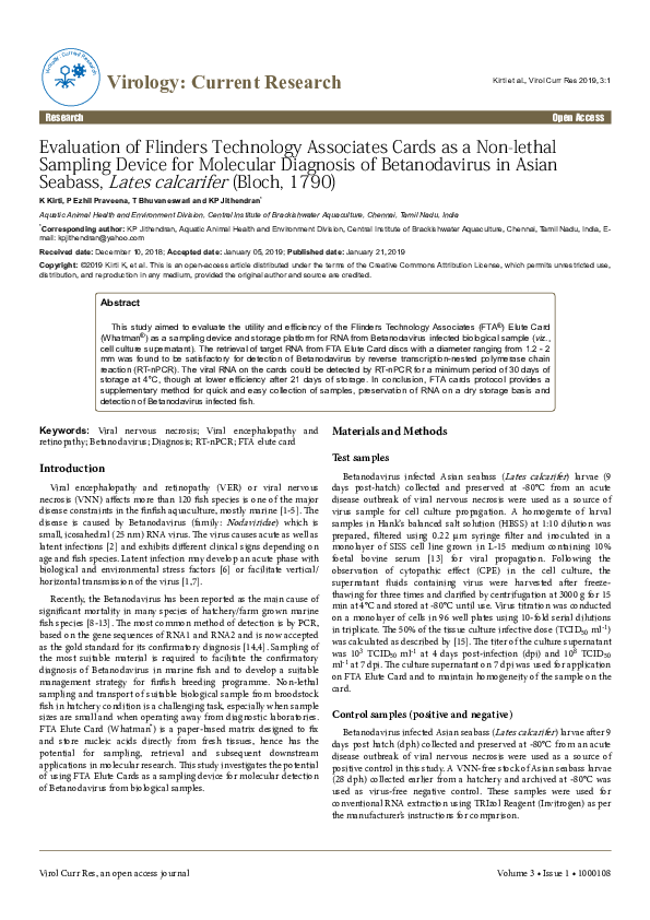 (PDF) Evaluation of Flinders Technology Associates Cards as a Non ...