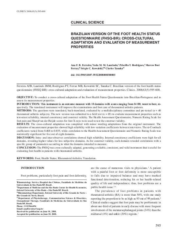 PDF Brazilian Version Of The Foot Health Status Questionnaire FHSQ pdf-brazilian-version-of-the-foot-health-status-questionnaire-fhsq