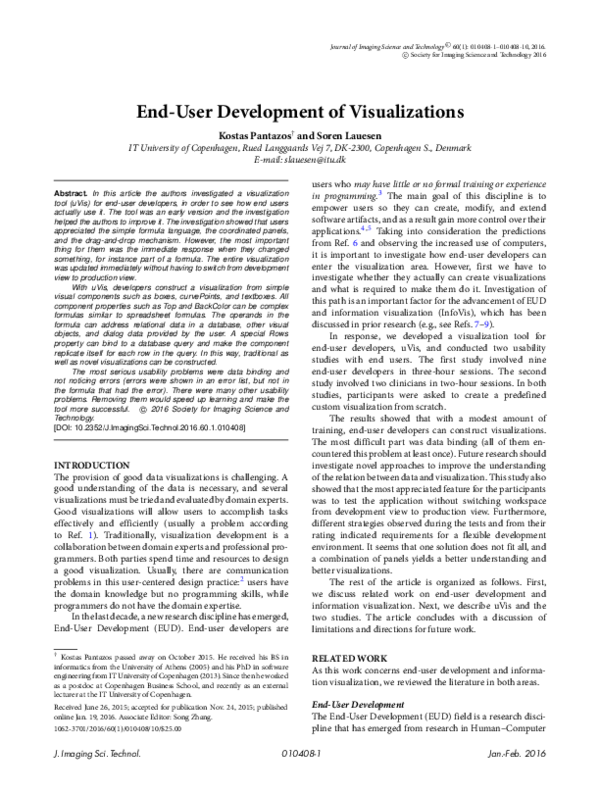 (PDF) End-User Development of Visualizations