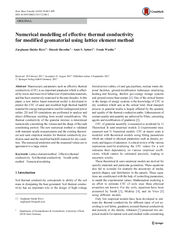 (PDF) Numerical modelling of effective thermal conductivity for modified geomaterial using ...