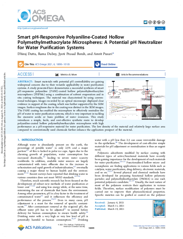 (PDF) Smart pH-Responsive Polyaniline-Coated Hollow ...