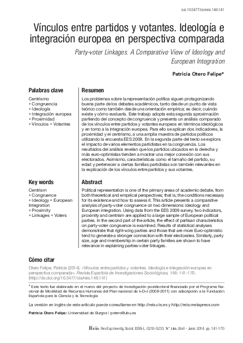 (PDF) A Comparative View of Ideology and European Integration