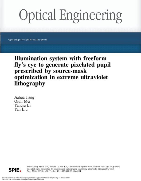 (PDF) Illumination system with freeform fly’s eye to generate pixelated ...