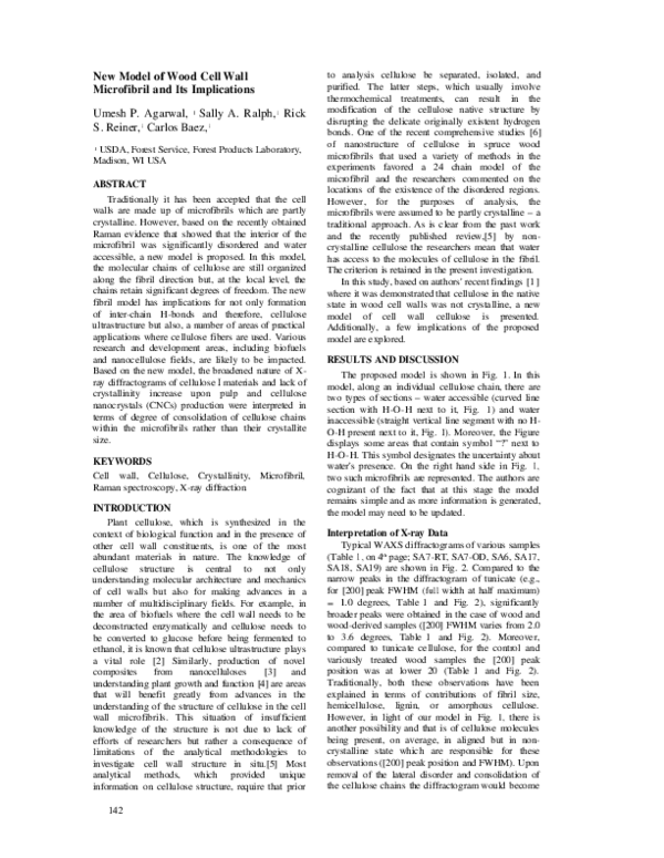 (PDF) New Model of Wood Cell Wall Microfibril and Its Implications