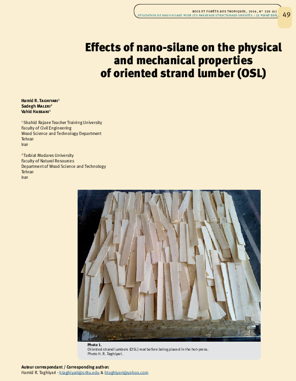 (PDF) Effects of Nano-Silane on the Physical and Mechanical Properties ...