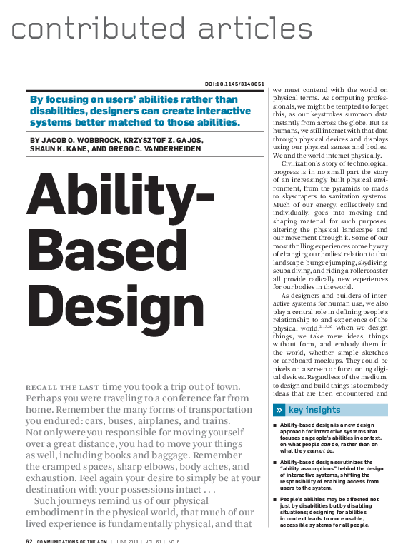 (PDF) Ability-based design