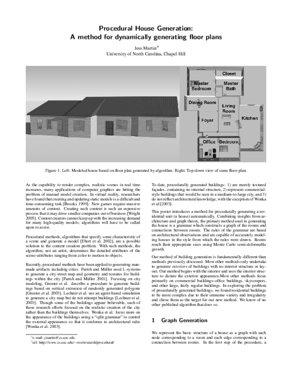 (PDF) Procedural house generation: A method for dynamically generating ...