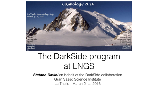 (PDF) The DarkSide Program at LNGS