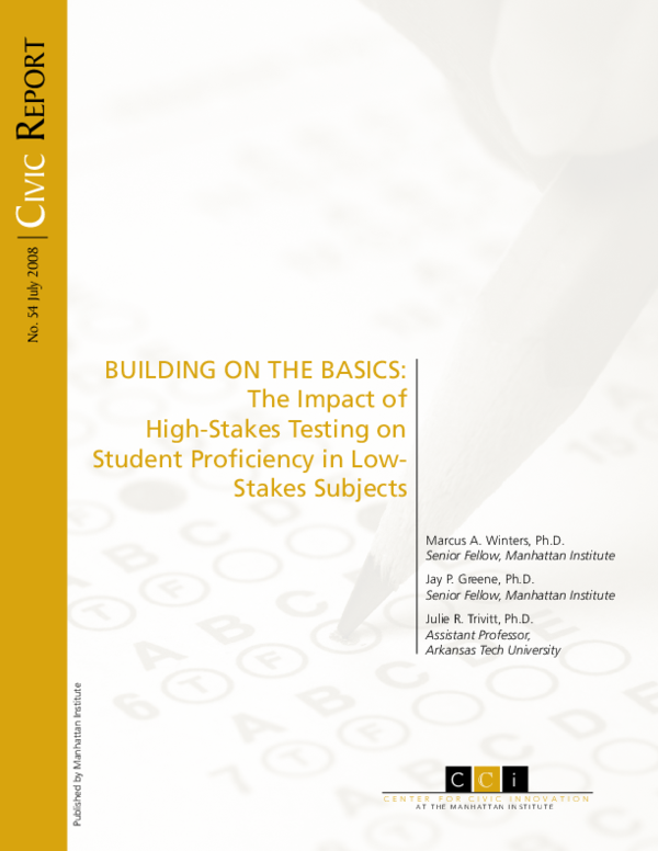 (PDF) Building on the Basics: The Impact of High-Stakes Testing on ...