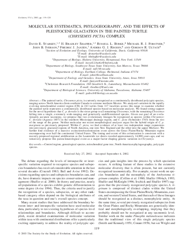 (PDF) Molecular systematics, phylogeography, and the effects of ...