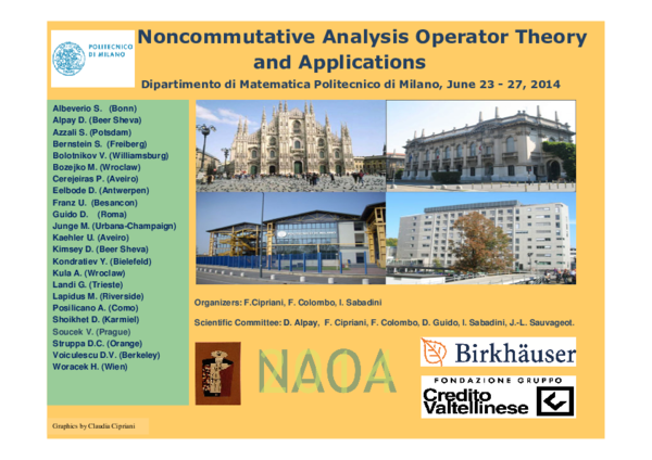 (PDF) Noncommutative Analysis, Operator Theory and Applications