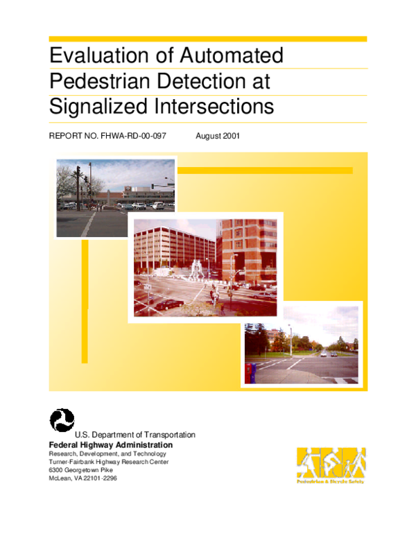 (PDF) Evaluation of Automated Pedestrian Detection at Signalized Intersections | Michael Cynecki ...