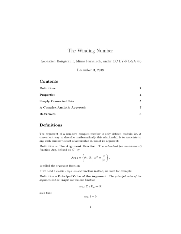 (PDF) The Winding Number