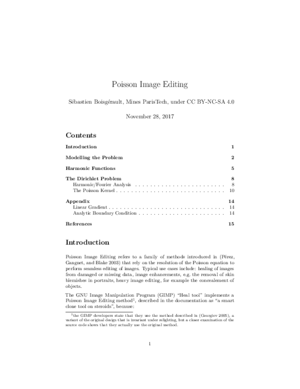 (PDF) Poisson Image Editing