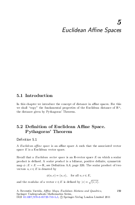 (PDF) Euclidean Affine Spaces