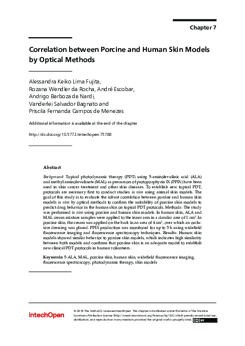 (PDF) Correlation between Porcine and Human Skin Models by Optical ...