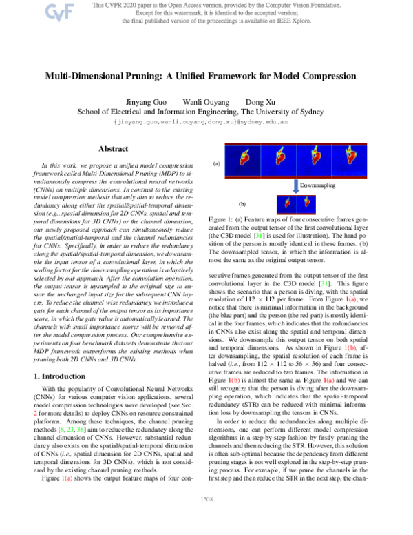 (PDF) Multi-Dimensional Pruning: A Unified Framework for Model Compression