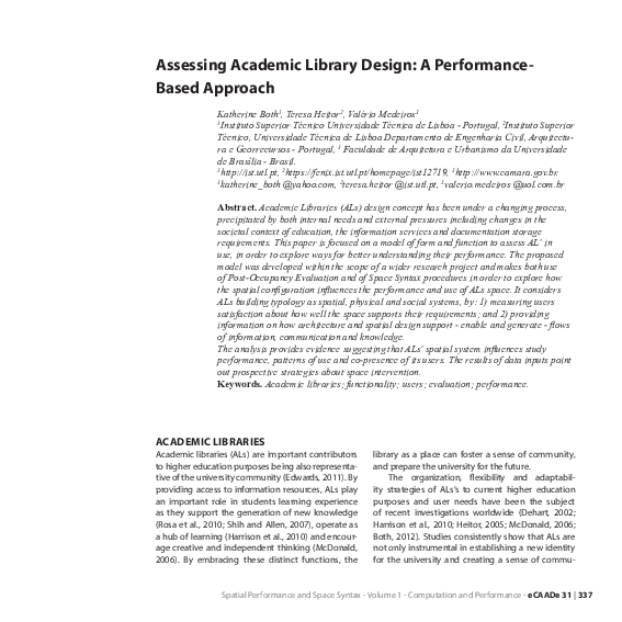 (PDF) Assessing Academic Library Design: A Performance-Based Approach