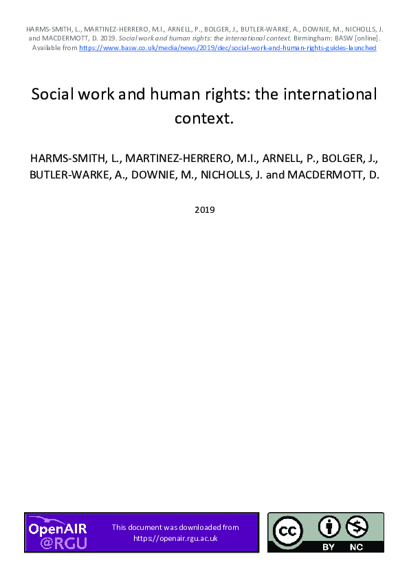 (PDF) Social work and human rights: the international context