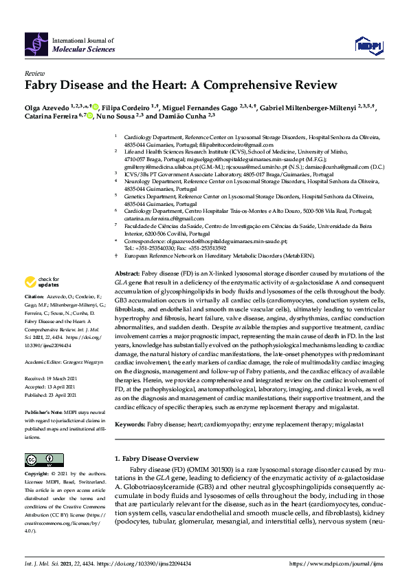 (PDF) Fabry Disease and the Heart: A Comprehensive Review