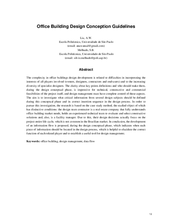 (PDF) Office building design conception guidelines