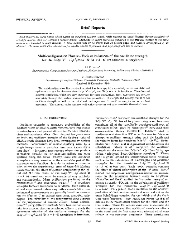 (PDF) Multiconfiguration Hartree-Fock calculation of photoionization cross sections of the rare ...