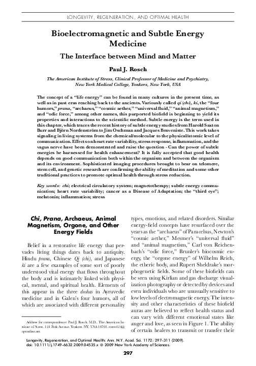 (PDF) Bioelectromagnetic and Subtle Energy Medicine