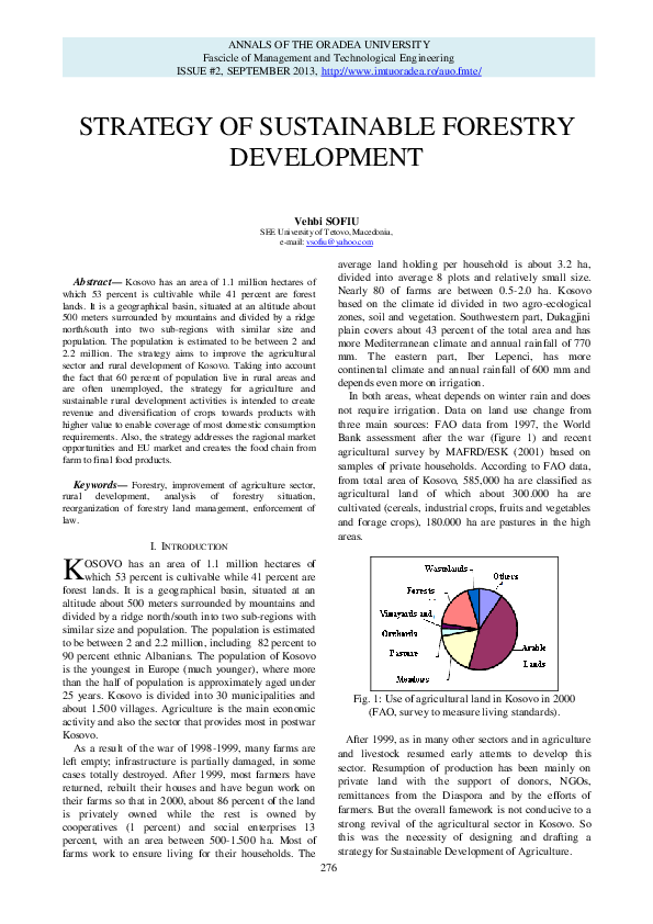 (PDF) Strategy of Sustainable Forestry Development