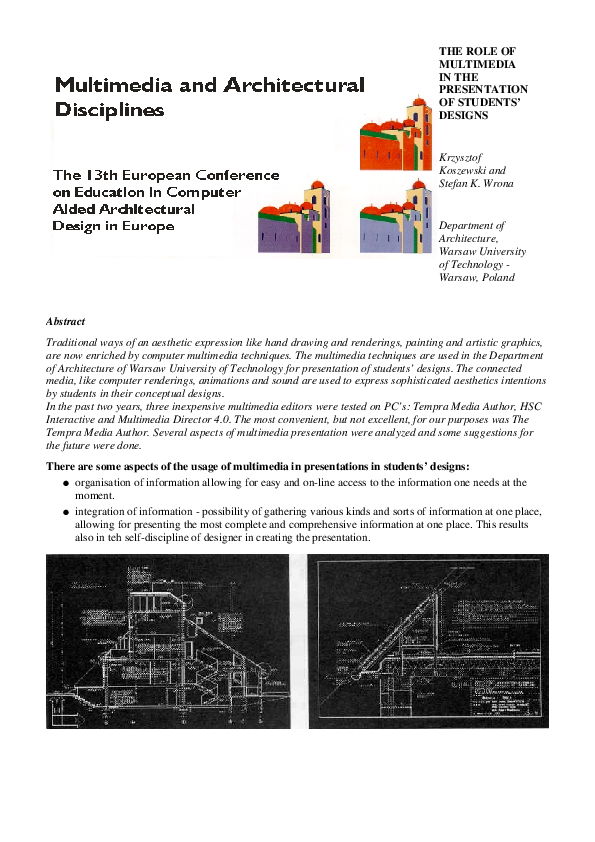 (PDF) The Role of Multimedia in the Presentation of Students' Designs
