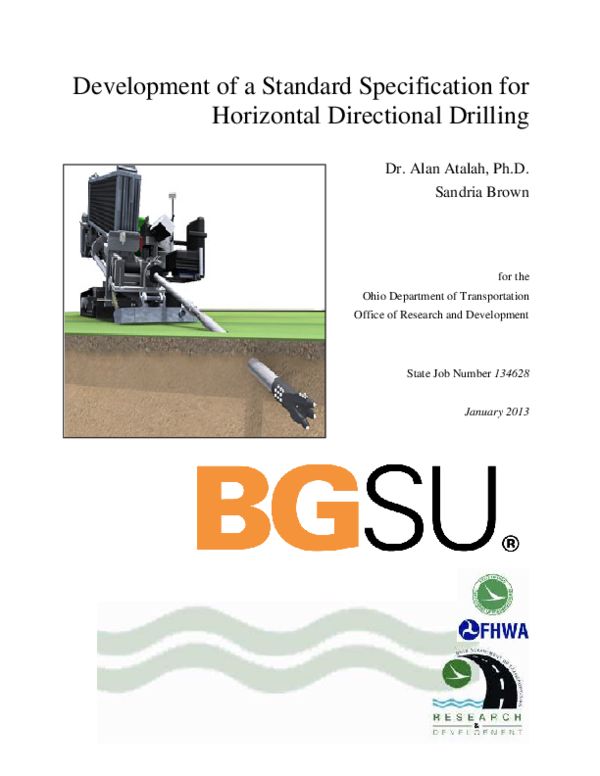 (PDF) Development of a Standard Specification for Horizontal ...