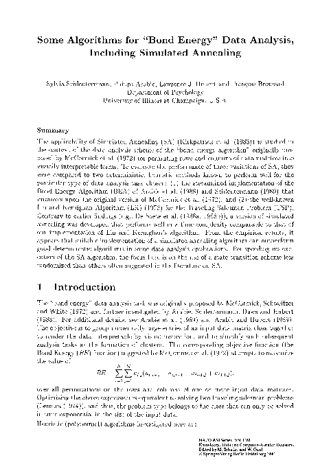 (PDF) Some Algorithms for “Bond Energy” Data Analysis, Including ...
