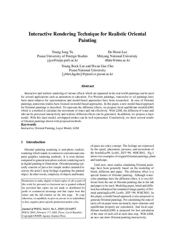(PDF) Interactive Rendering Technique for Realistic Oriental