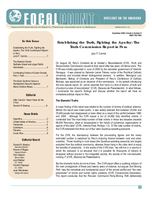 (PDF) Establishing the Truth, Fighting the Apathy: The Truth Commission ...