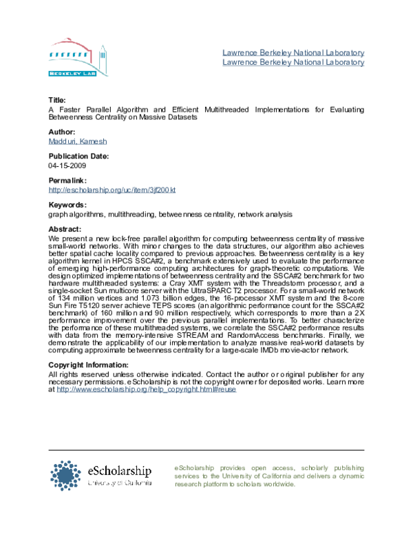 (PDF) A Faster Parallel Algorithm and Efficient Multithreaded Implementations for Evaluating ...