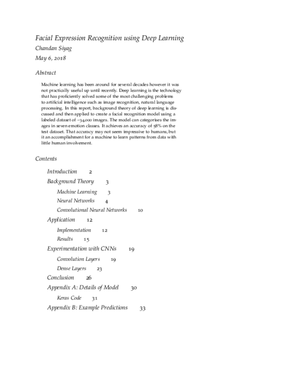 (PDF) Facial Expression Recognition using Deep Learning