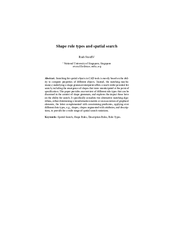 (PDF) Shape Rule Types and Spatial Search