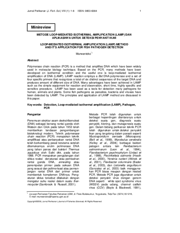(PDF) Metode Loop-Mediated Isothermal Amplification (LAMP) dan ...