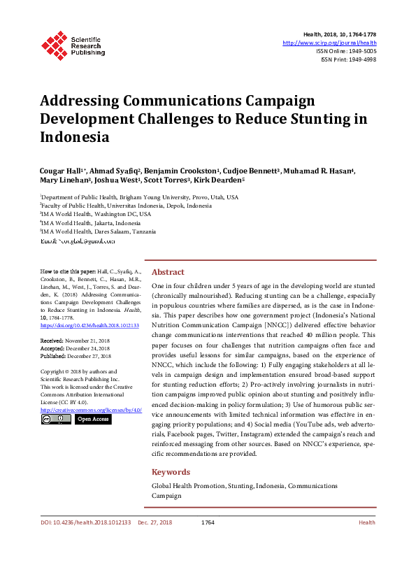 (PDF) Addressing Communications Campaign Development Challenges to ...