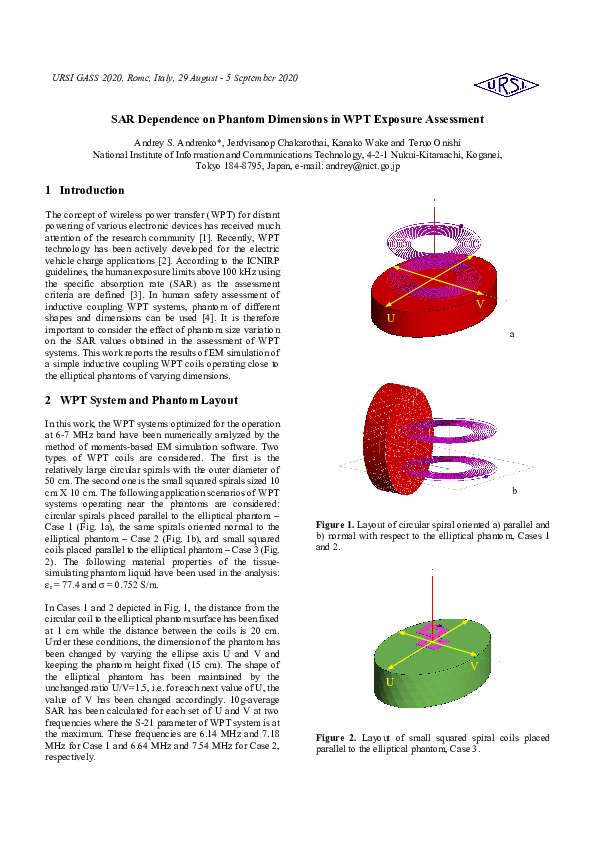 (PDF) SAR Dependence on Phantom Dimensions in WPT Exposure Assessment