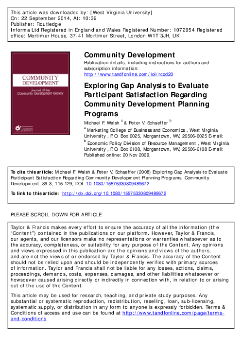 (PDF) Exploring Gap Analysis to Evaluate Participant Satisfaction of ...