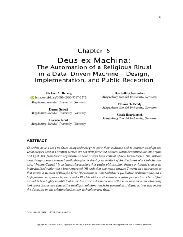 (PDF) Deus ex Machina