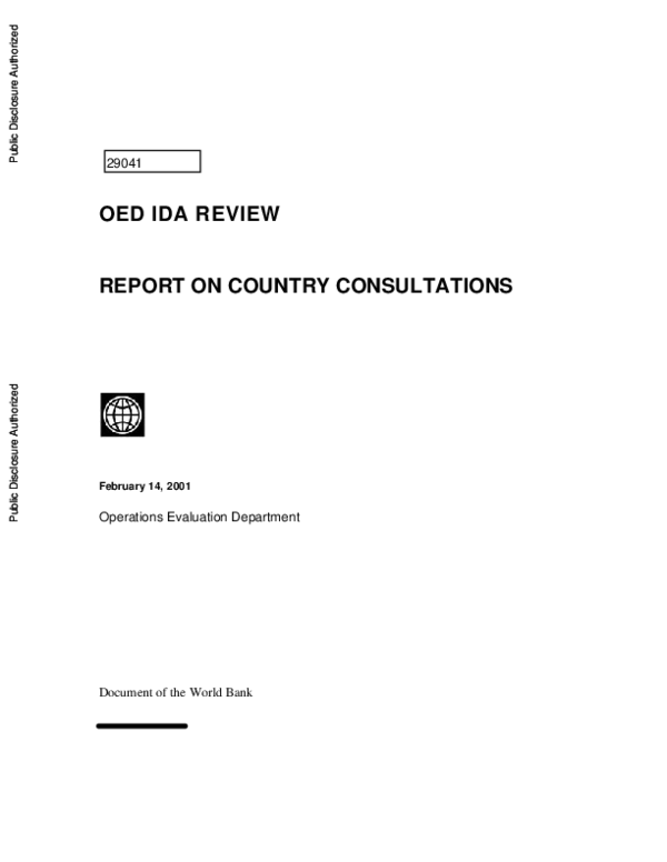 (PDF) Oed Ida Review Report on Country Consultations