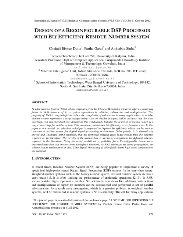 Pdf Design Of A Reconfigurable Dsp Processor With Bit Efficient