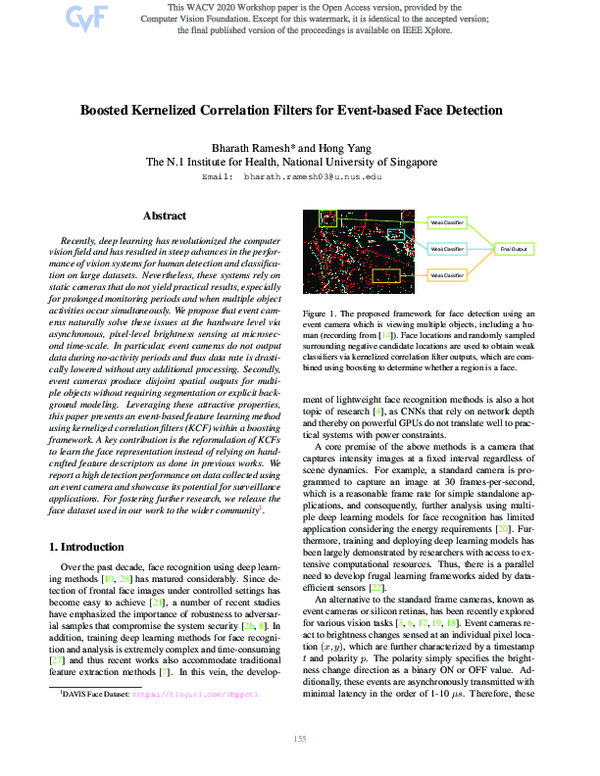 (PDF) Boosted Kernelized Correlation Filters for Event-based Face Detection