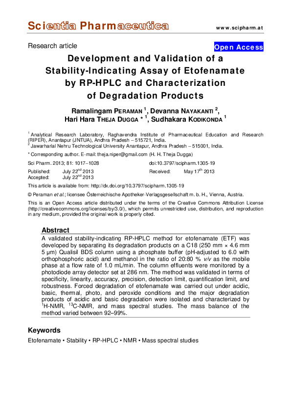 (PDF) Development and Validation of Stability Indicating HPTLC Method ...
