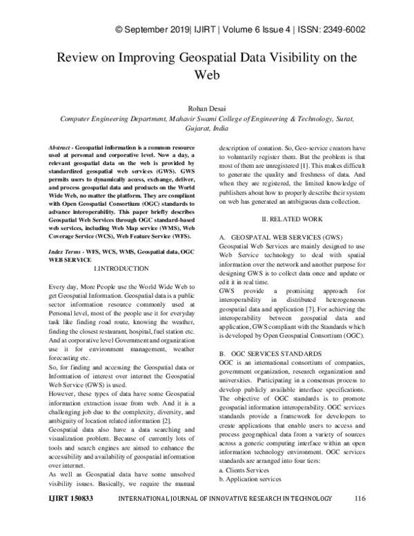 (PDF) Review on Improving Geospatial Data Visibility on the Web