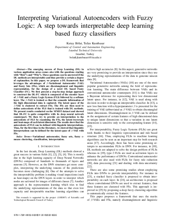 (PDF) Interpreting Variational Autoencoders with Fuzzy Logic: A step towards interpretable deep ...