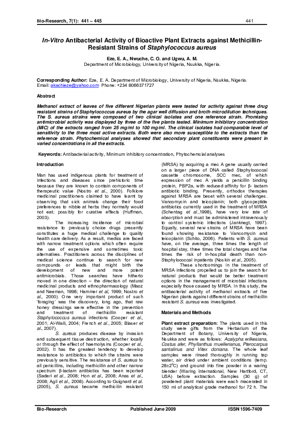 (PDF) In-Vitro antibacterial activity of bioactive plant extracts ...