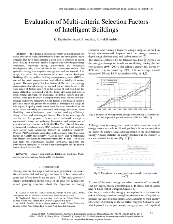 (PDF) Intelligent building, definitions, factors and evaluation ...