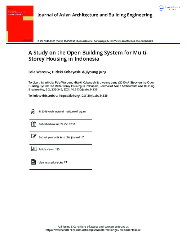 (PDF) A study on open building system for multi-storey housing in ...